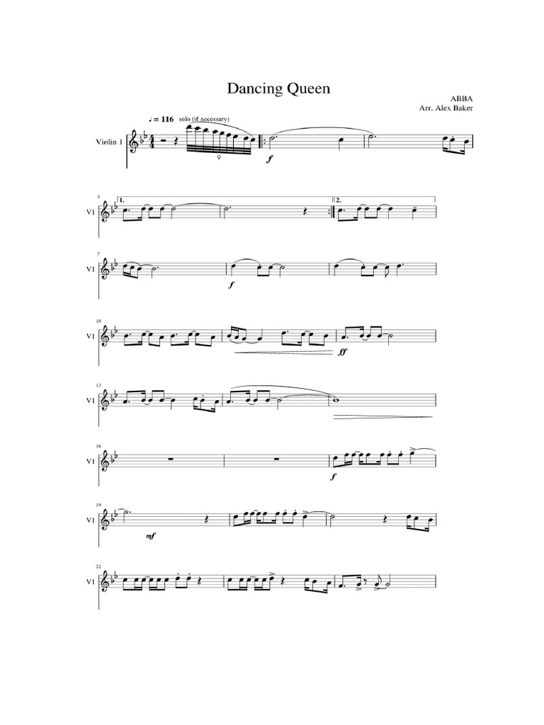 Dancing Queen Violino 1 | PDF