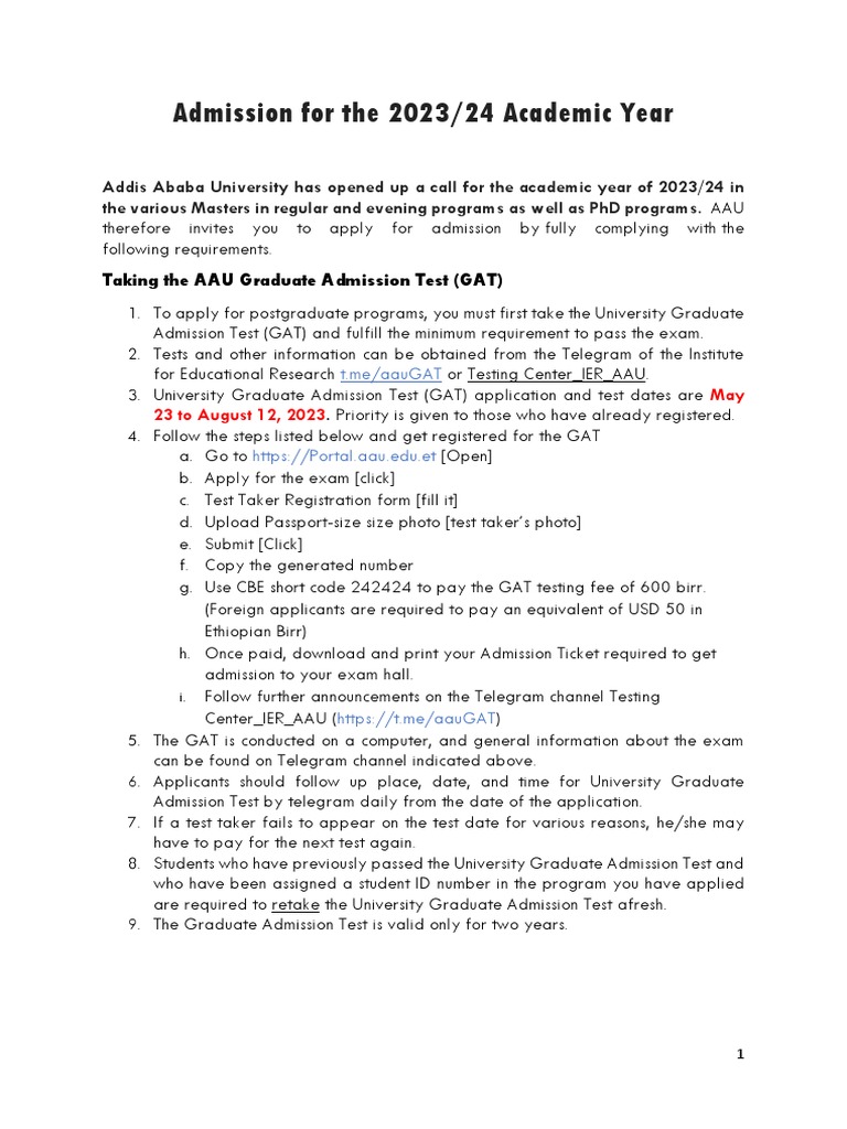 Announcement For New Graduate Program Applicants For The 2023-24 ...