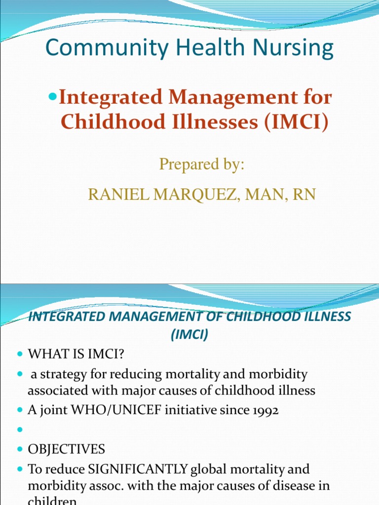 IMCI Guide for Health Workers | PDF | Diarrhea | Breastfeeding