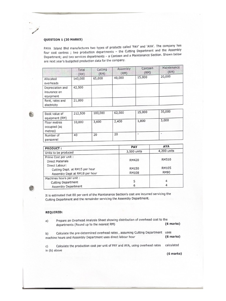 Question 1 (20 Marks) | PDF Question 1 (20 Marks) | PDF