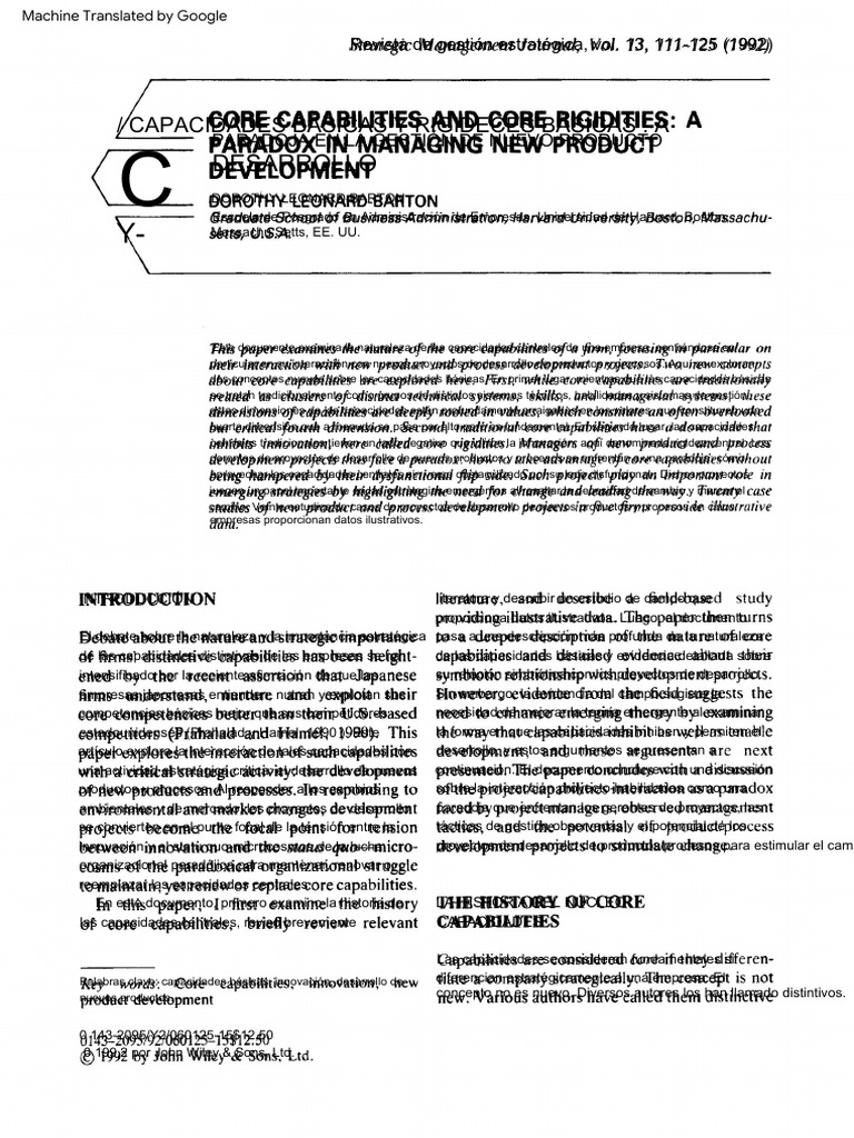 Capacidades Centrales y Desarrollo de Productos | PDF | Software ...