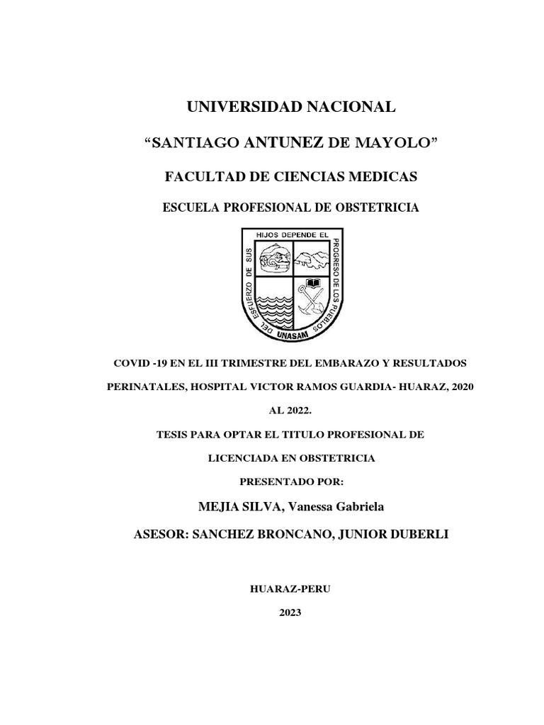 Informe Final de Tesis Vanessa Mejia Silva | PDF | Parto prematuro | El ... Informe Final de Tesis Vanessa Mejia Silva | PDF | Parto prematuro | El ...