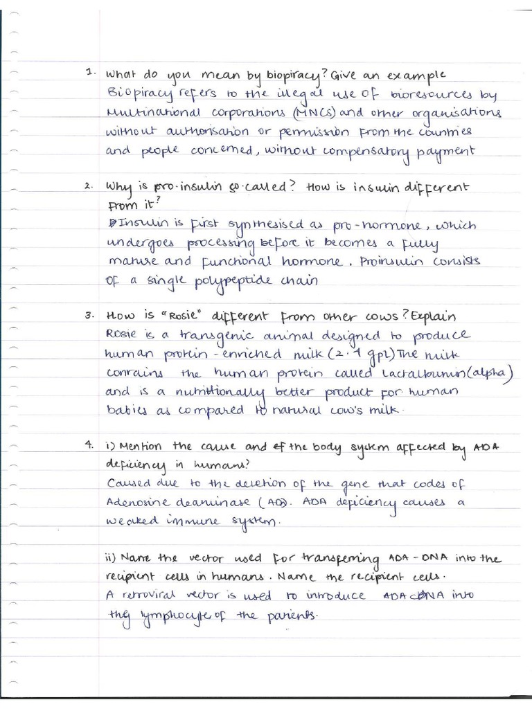 Notes On Biotechnology | PDF