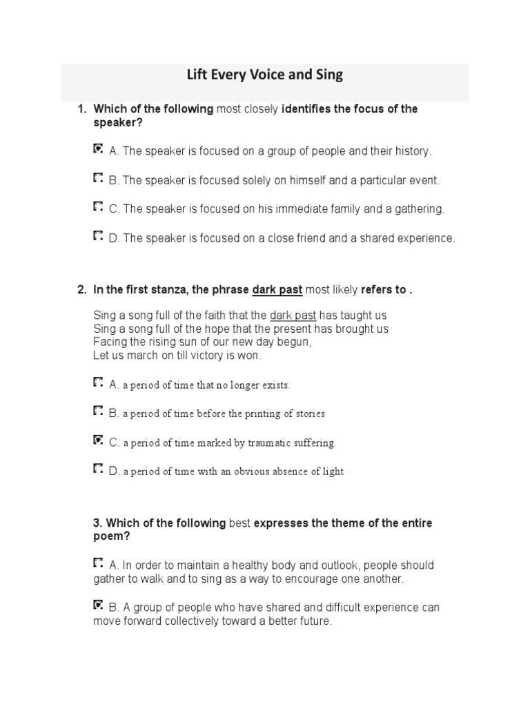 Theme Analysis of "Lift Every Voice" | PDF | Language Arts & Discipline ...
