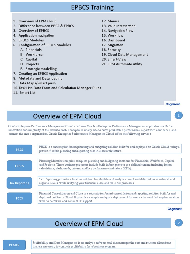 EPBCS Training | PDF | Cloud Computing | Menu (Computing) EPBCS Training | PDF | Cloud Computing | Menu (Computing)