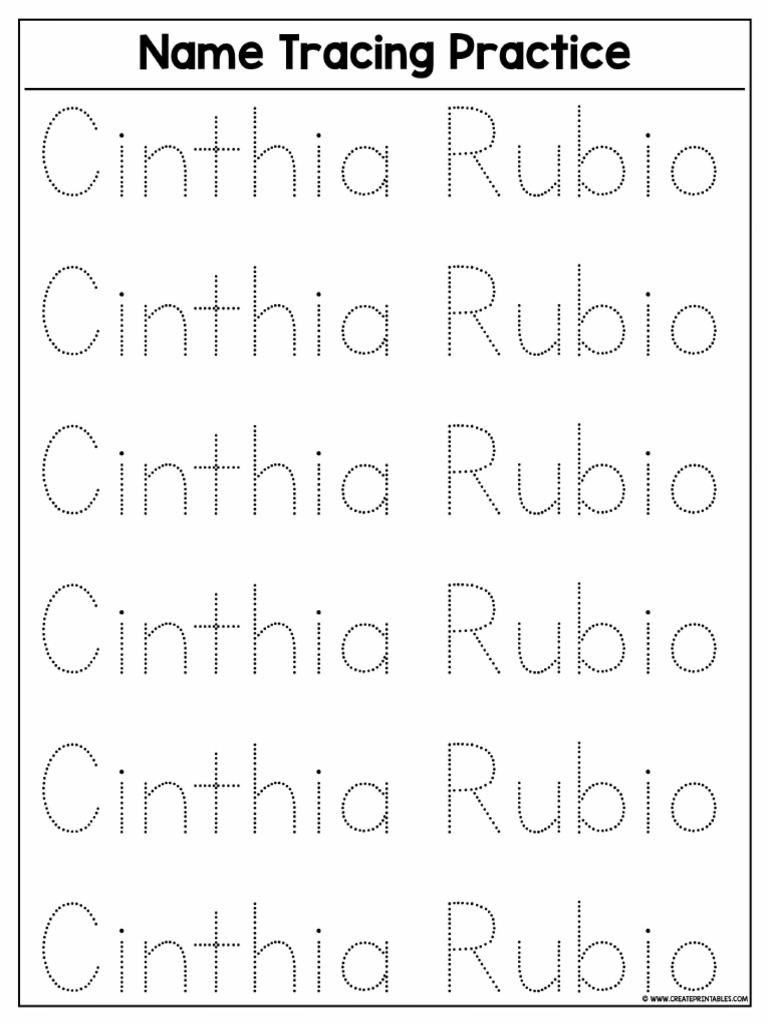 Name - Tracing - Practice 62B9 2F84 9DAC | PDF