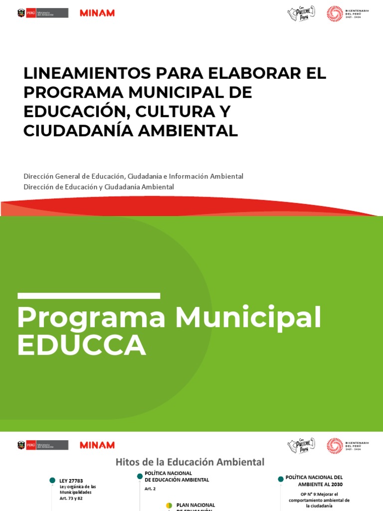 PROGRAMA MUNICIPAL EDUCCA-Lineamientos VF | PDF | Sustentabilidad ...