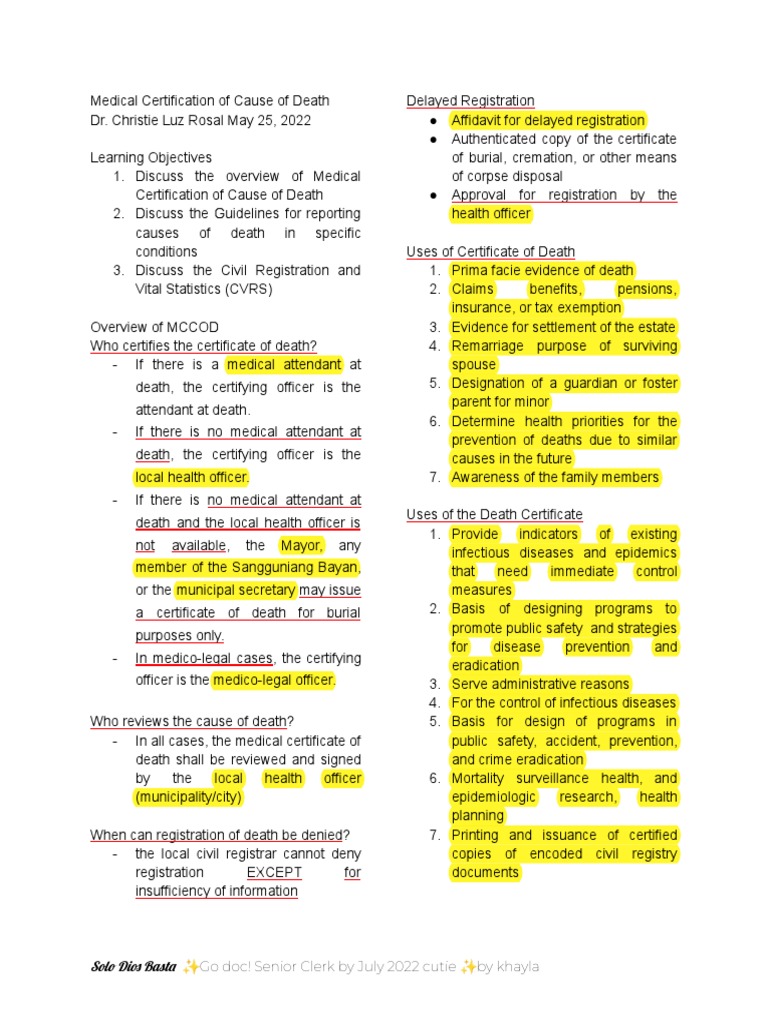 Mccod Notes | PDF | Medical Specialties | Clinical Medicine