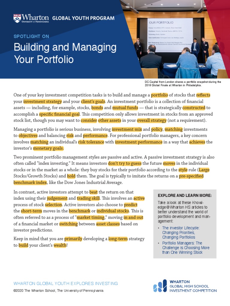 Portfolio Management Strategies | PDF | Investing | Stock Market Index