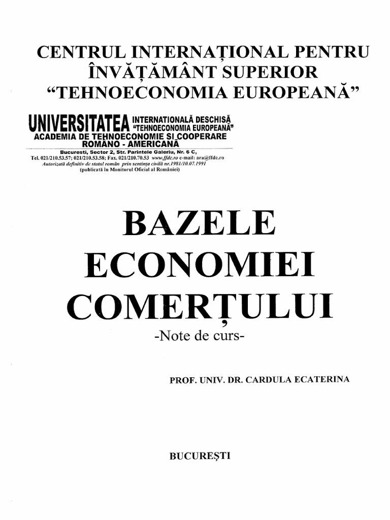 Bazele-Economiei-Comertului | PDF