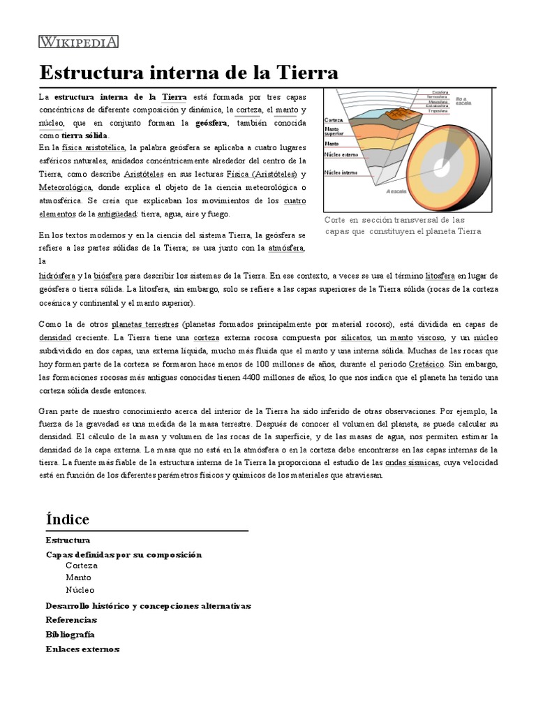 U6 PP 132 Estructura Interna de La Tierra | PDF | Tierra | Núcleo ...