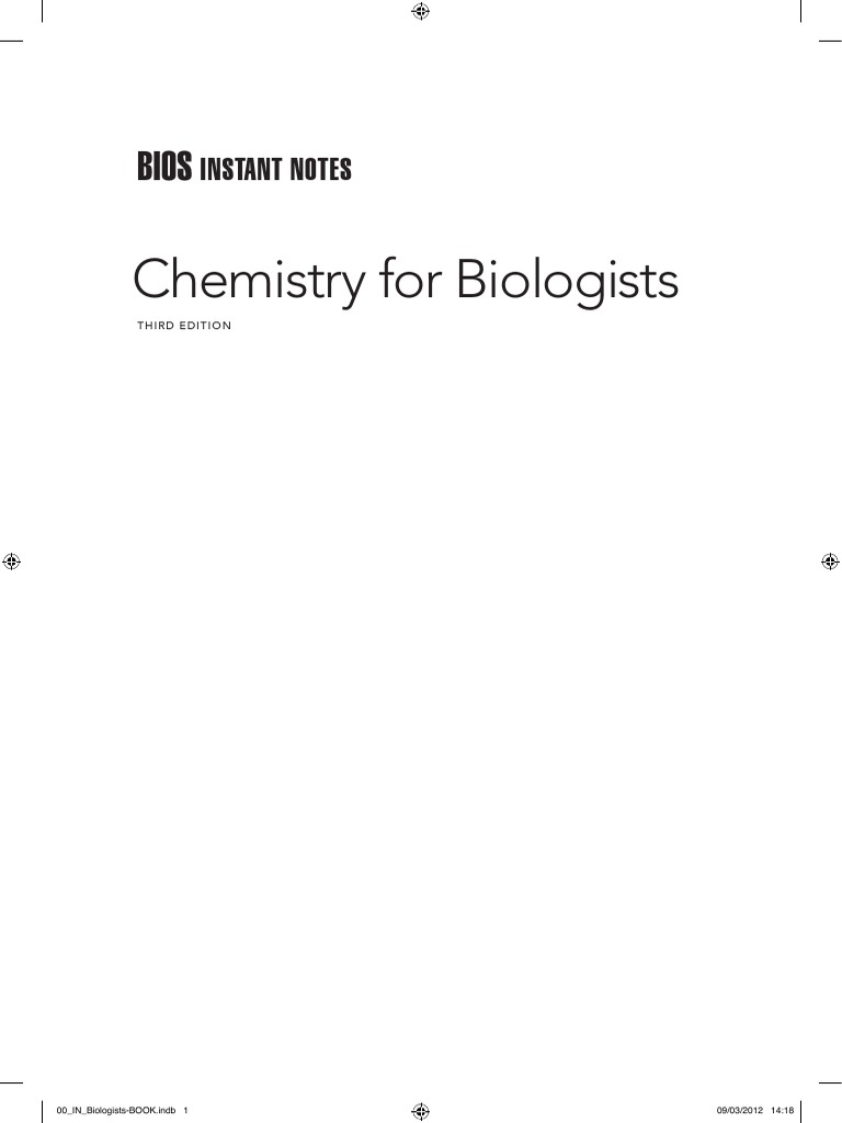 Instant Notes in Chemistry For Biologists | PDF | Atomic Orbital ...