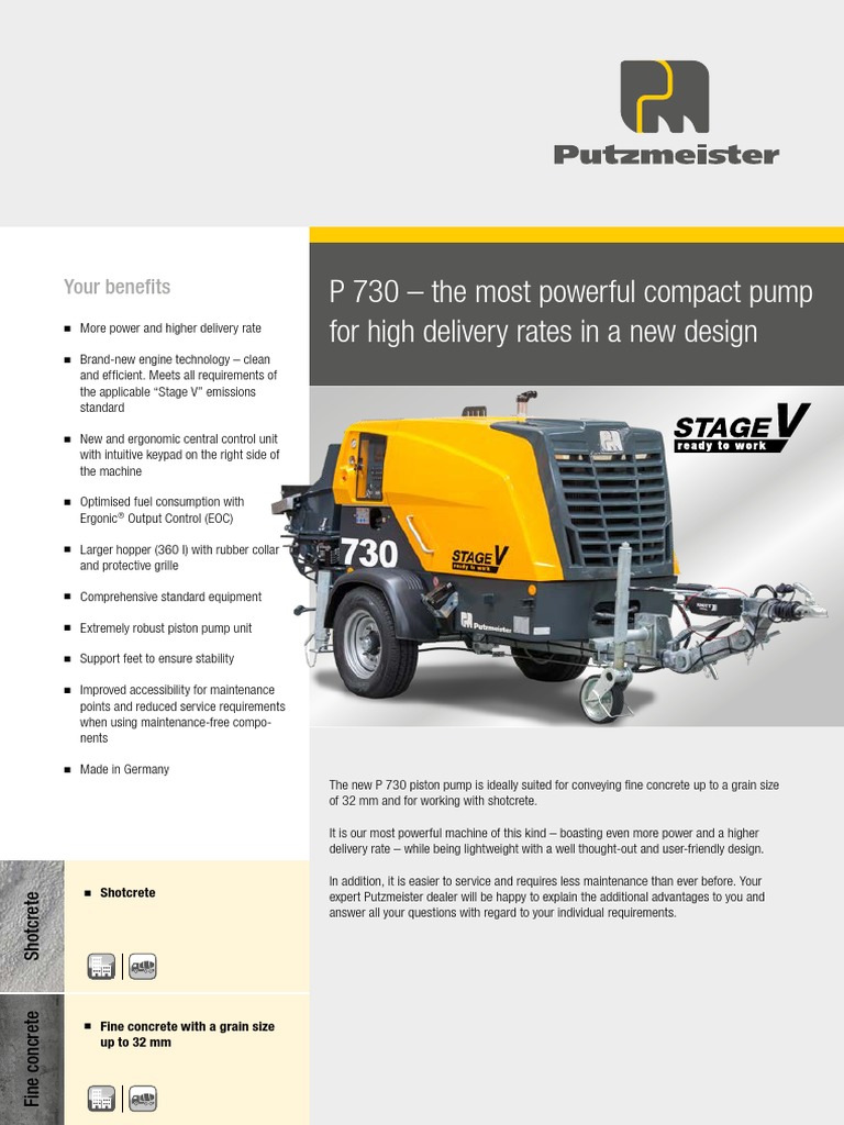 P730 Brochure EN | PDF | Pump | Engines