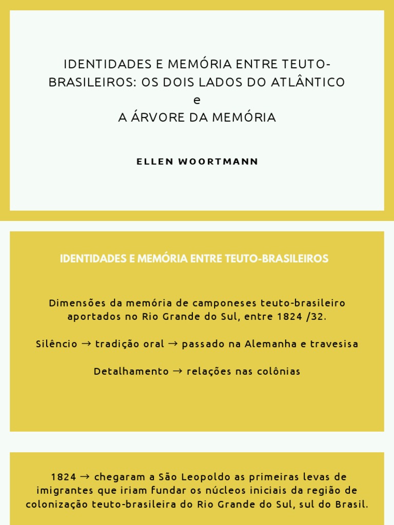 Memória e Identidade Teuto-Brasileira | PDF | Genealogia | Alemanha