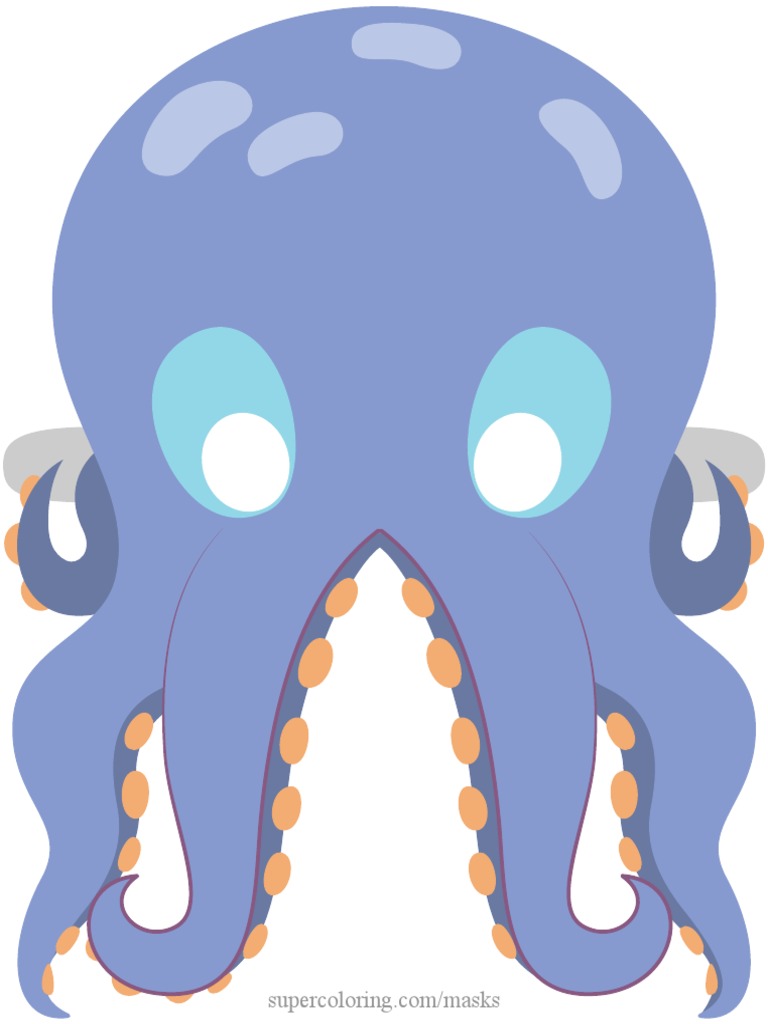 Octopus Mask Color Paper Craft | PDF