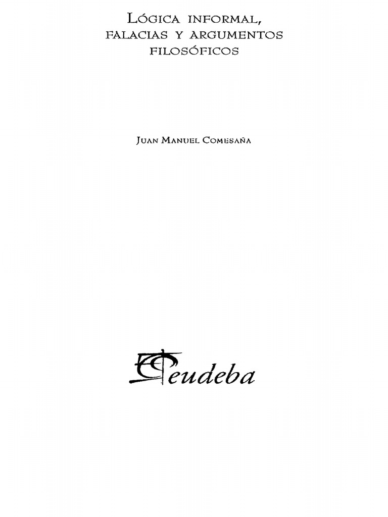 Lógica Informal y Falacias Filosóficas | PDF | Falacia | Razonamiento ...