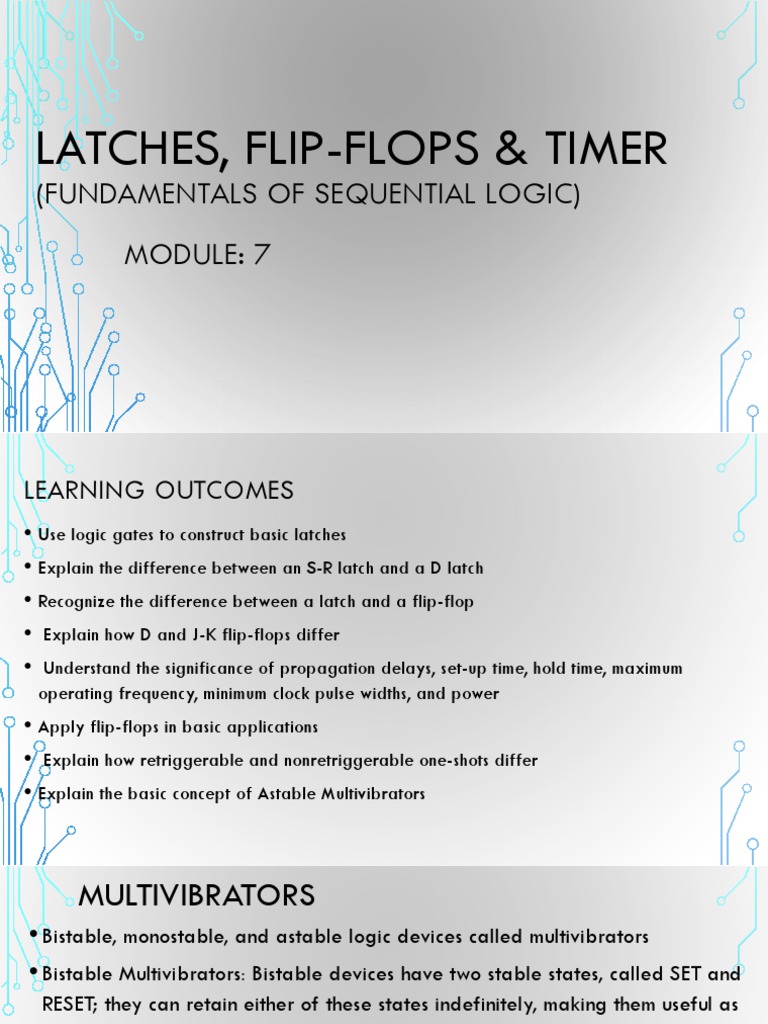Latches, Flip-Flops Timer | PDF | Digital Technology | Design