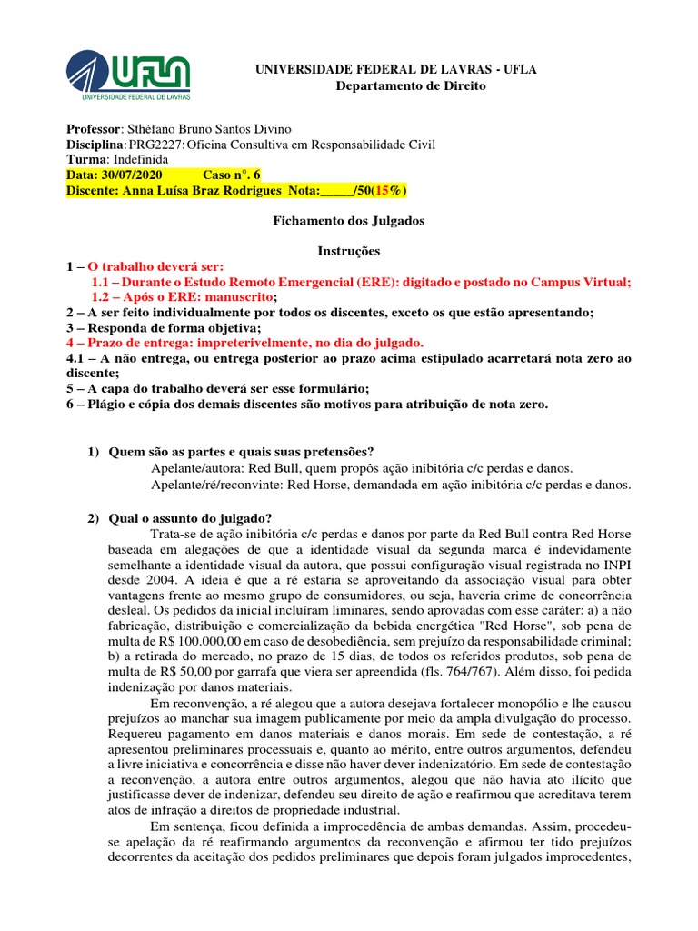 Caso 6 - Anna Luísa Braz Rodrigues - Oficina Consultiva de ...