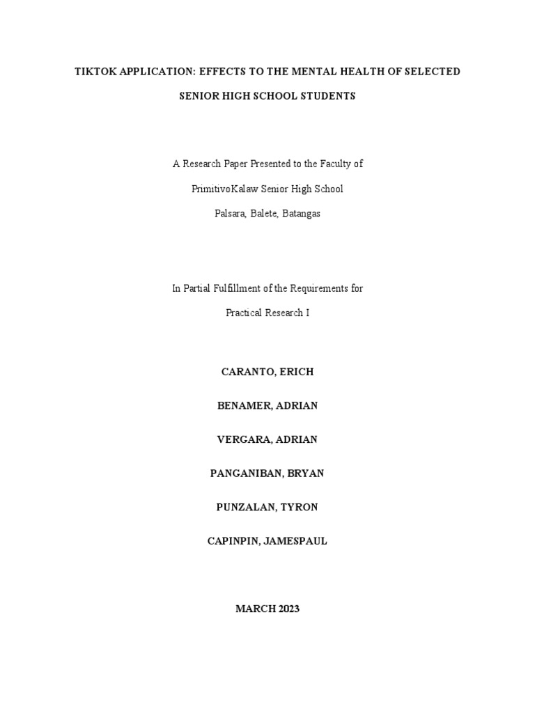 Tiktok Application Thesis Chapter 1-5 Edited. | PDF | Popular Culture ...