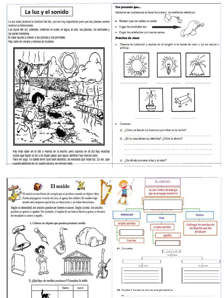 Guia La Luz y El Sonido Grado Primero | PDF