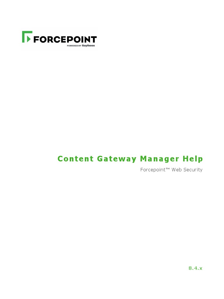 Content Gateway Manager Help | PDF | Proxy Server | Data Transmission
