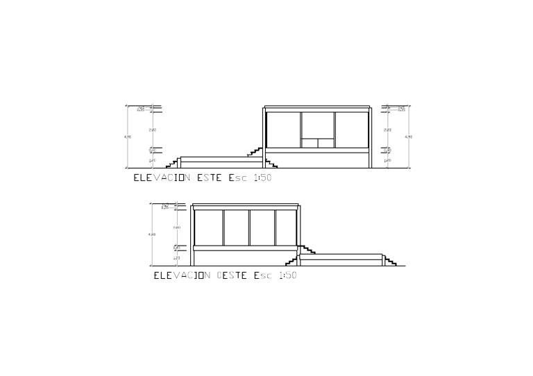 Elevaciones 2 - Escala 1 50 Formato A1 Casa Farnsworth-Model | PDF