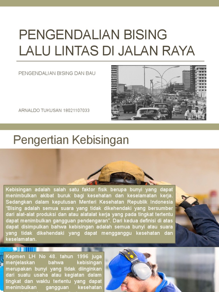 Pengendalian Bising Lalu Lintas Di Jalan Raya | PDF