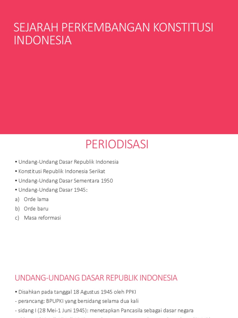 Sejarah Perkembangan Konstitusi | PDF