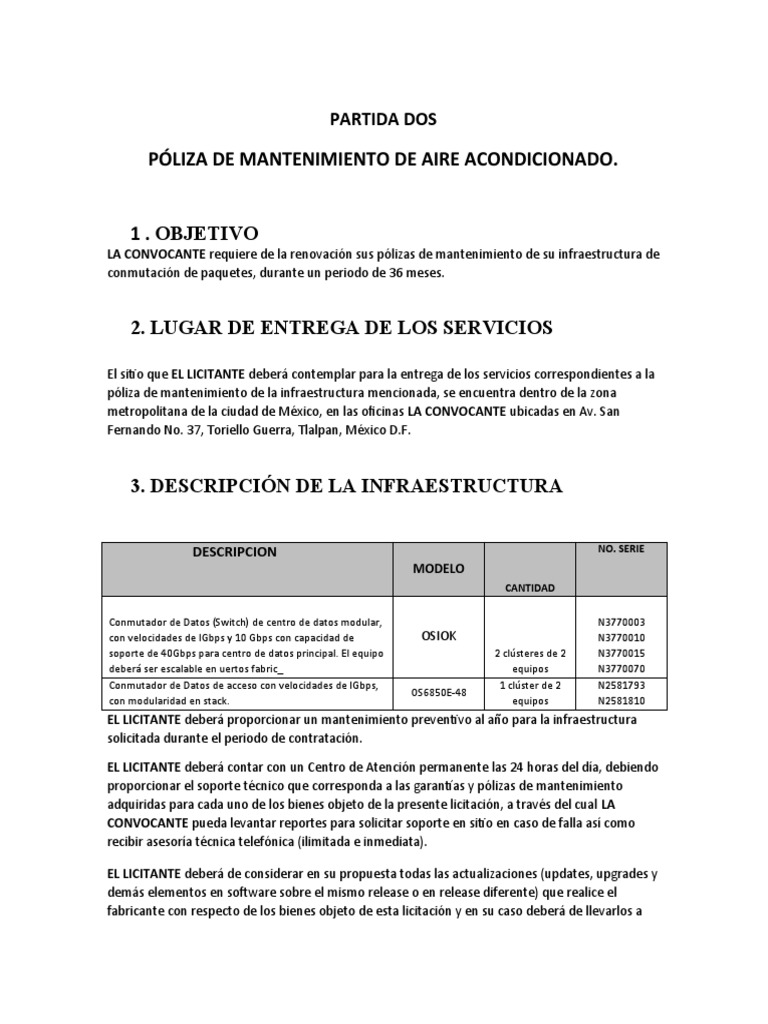 Anexo Técnico ID 2 Póliza de Mantenimiento de La | PDF | Soporte técnico | Software