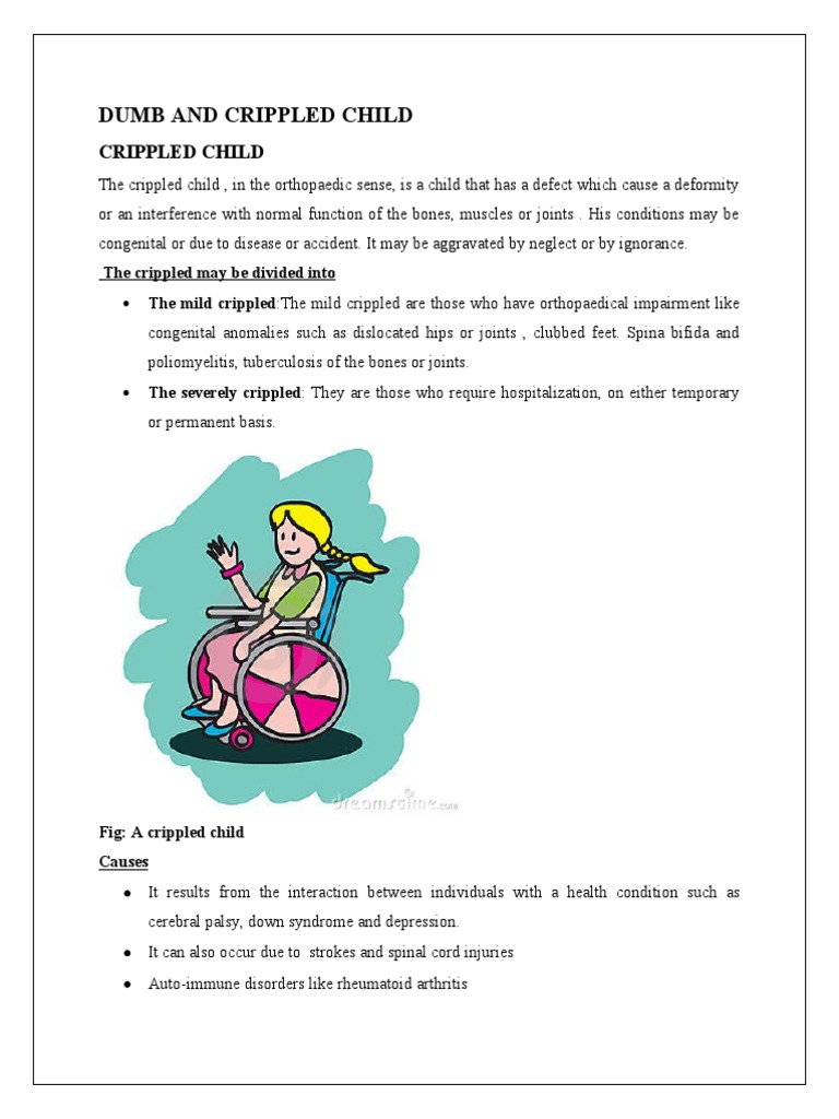 Dumb and Crippled Child | PDF | Speech | Human Voice