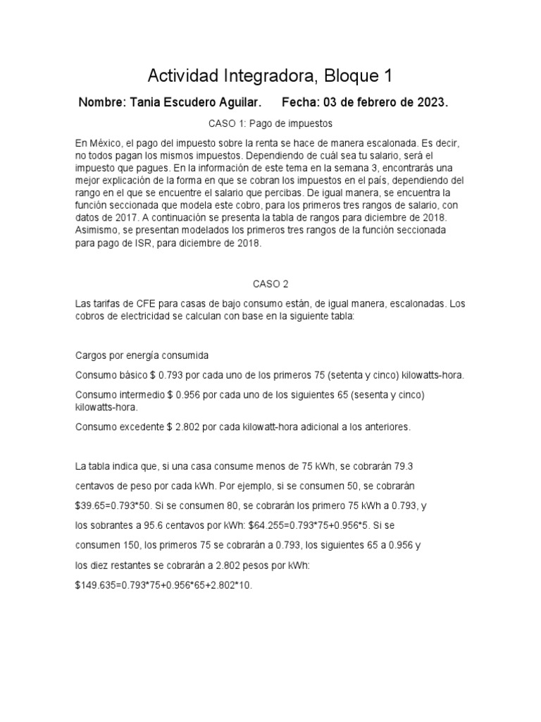Actividad Integradora. Fase 1. Matematicas | PDF