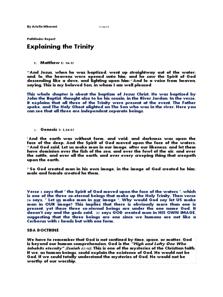 Explaining The Trinity | PDF | Trinity | God In Mormonism