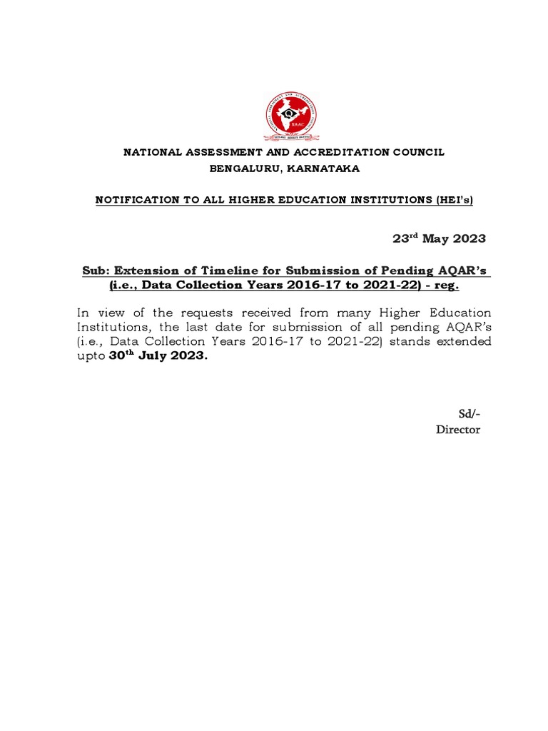 AQAR Submission Deadline Extended | PDF | Technology & Engineering