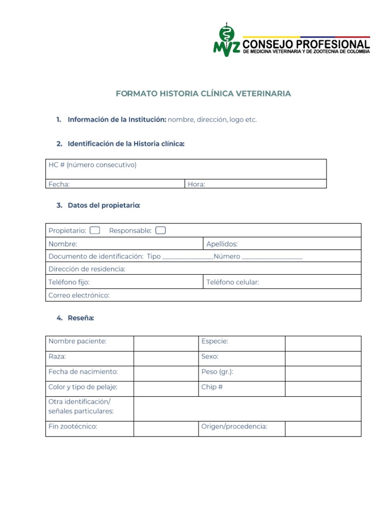 Formato Historia Clinica | PDF