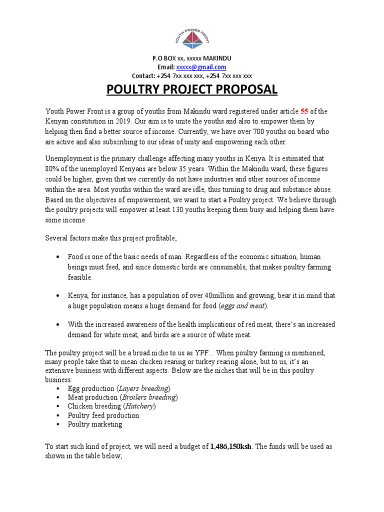 Poultry Project Proposal | PDF | Chicken | Poultry