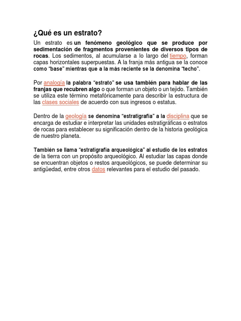 Qué Es Un Estrato | PDF