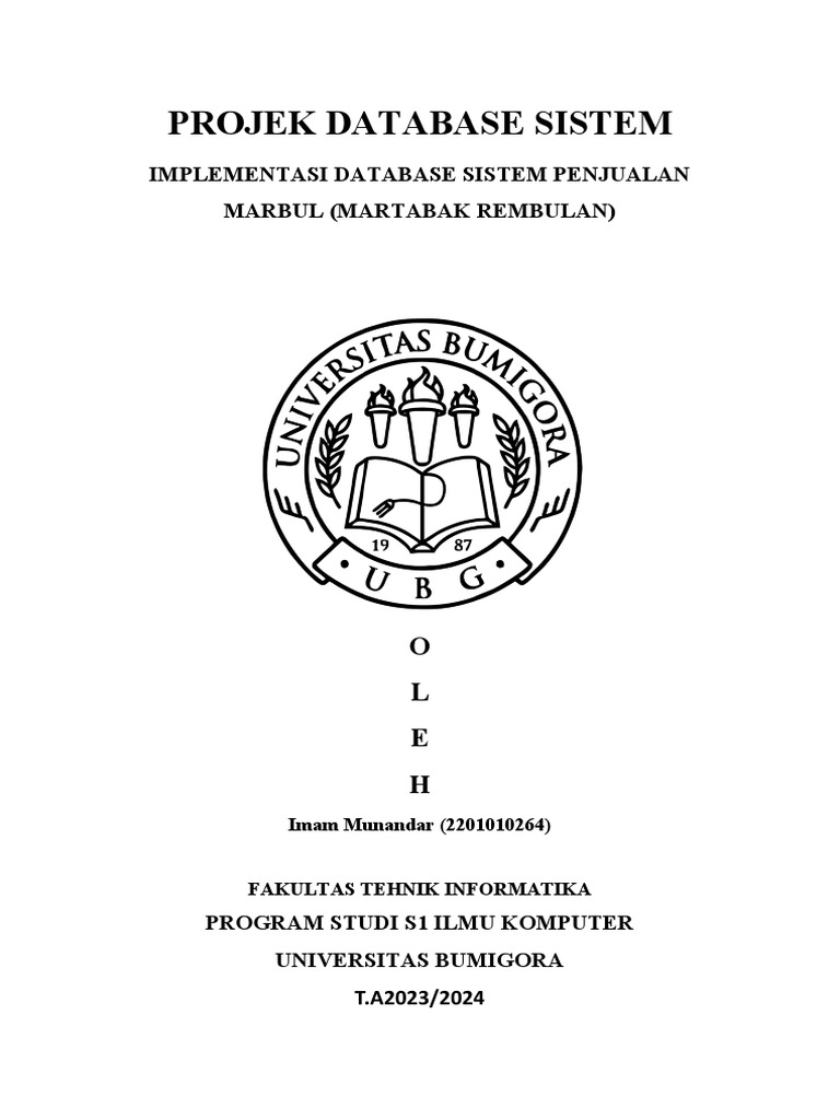 Tugas Projek Sistem Basis Data | PDF