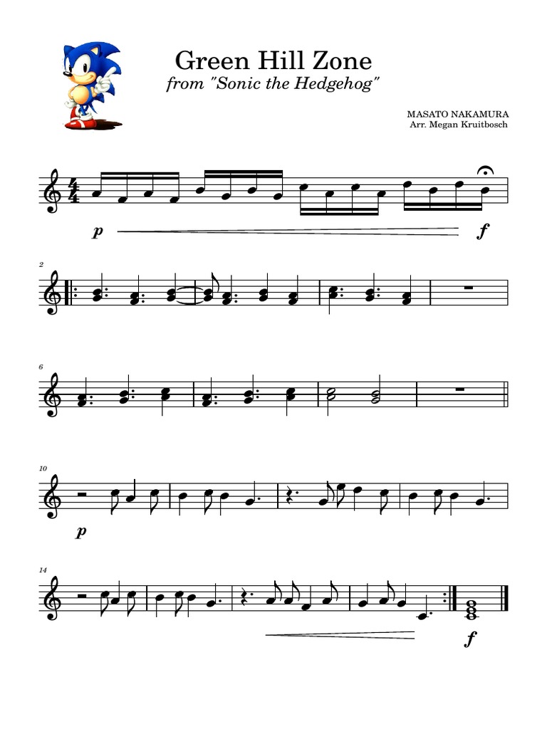 Green Hill Zone - Sonic the Hedgehog | PDF