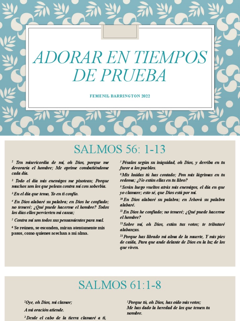 Adorar en Tiempos de Prueba | PDF