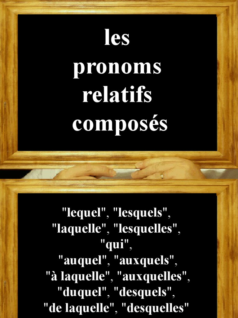 Les Pronoms Relatifs Composes Exercice Grammatical Feuille Dexercices ...