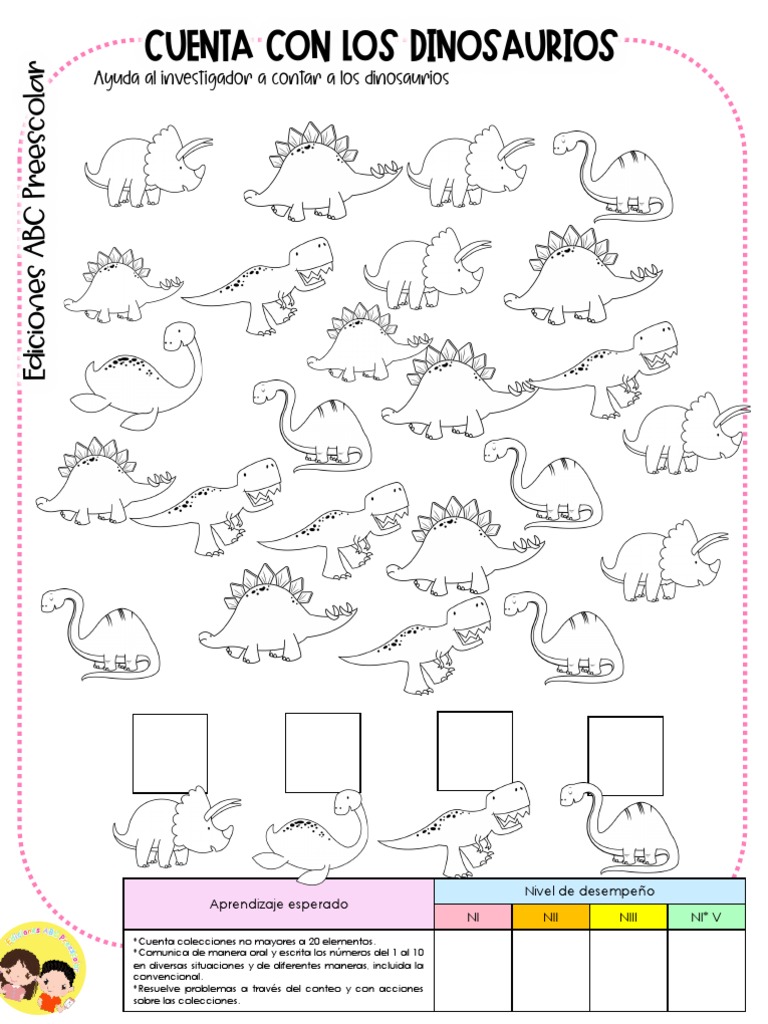 Cuenta Con Los Dinosaurios | PDF | Educación de la primera infancia ...
