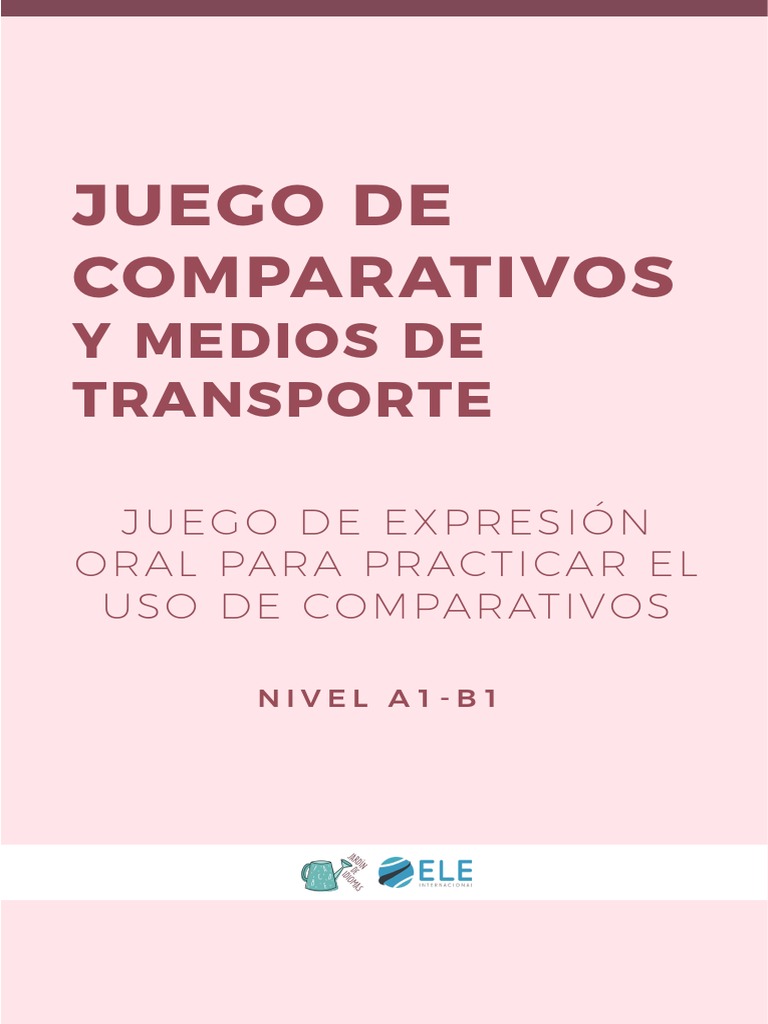 Juego Comparativos Transporte A1-B1 | PDF | Juegos de mesa | Lingüística