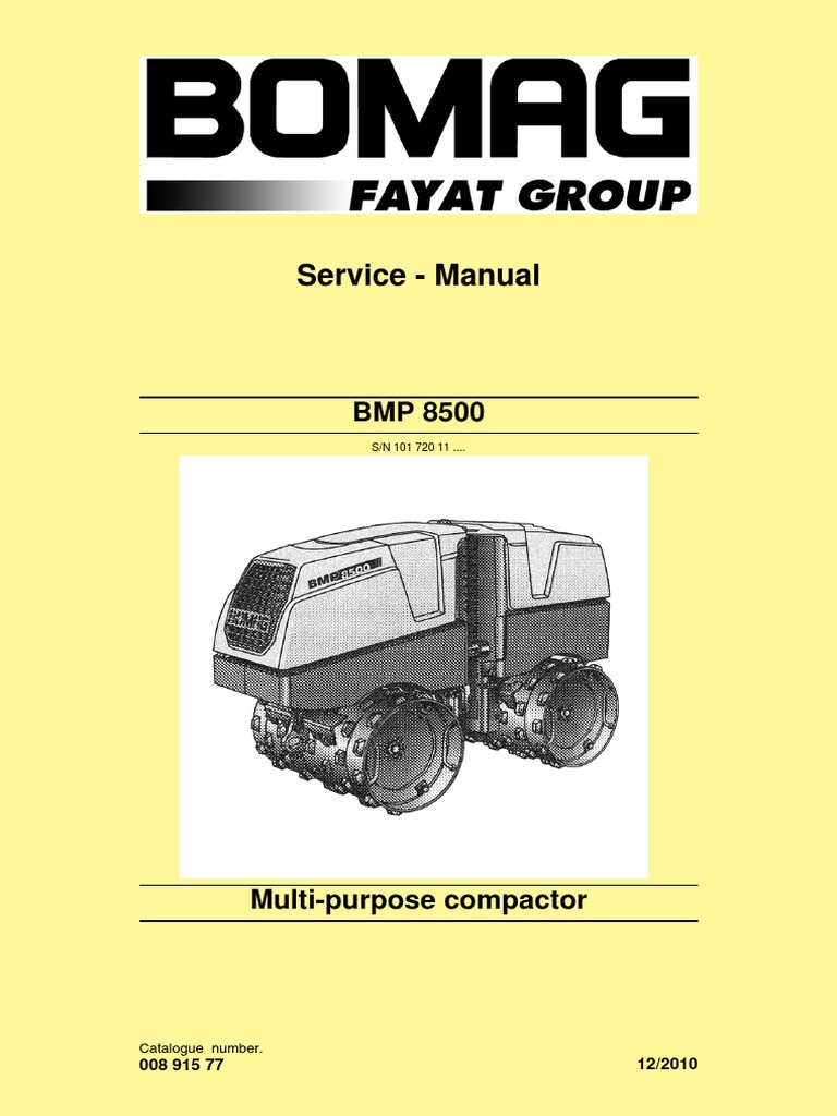 BOMAG BMP 8500 Service Manual | PDF | Electrical Connector | Switch