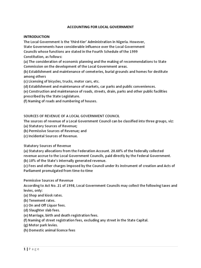 Accounting For Local Government | PDF | Internal Control | Taxes