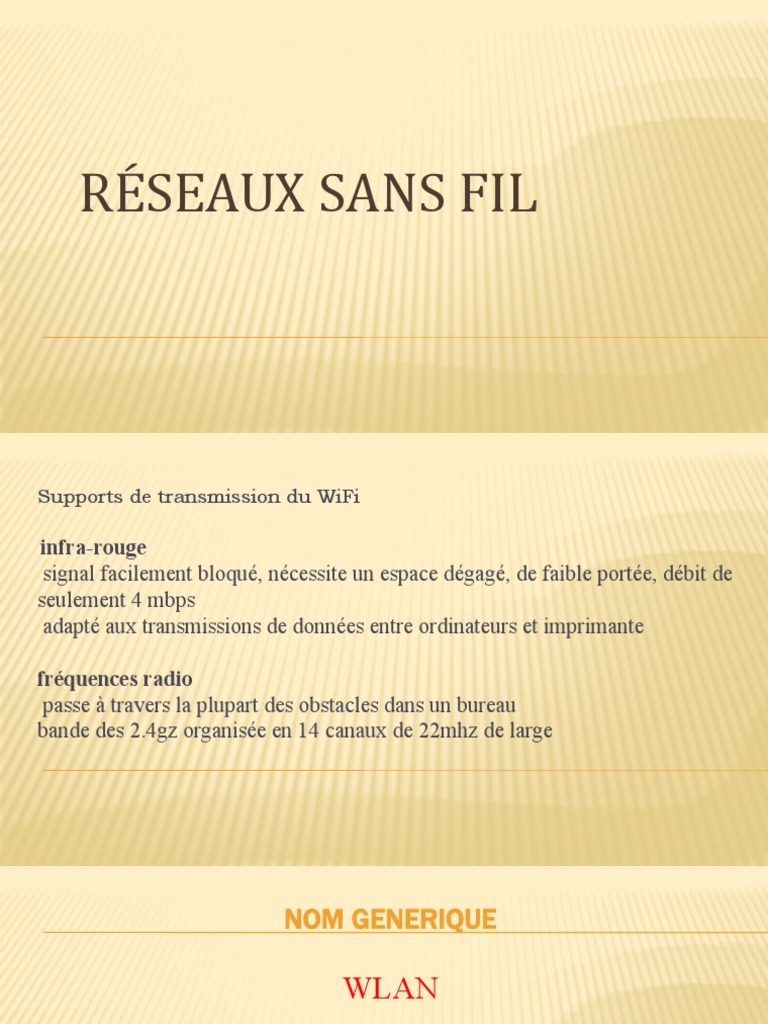 Cours Reseau Sans Fils 2 | PDF | Wi-Fi | IEEE 802.11