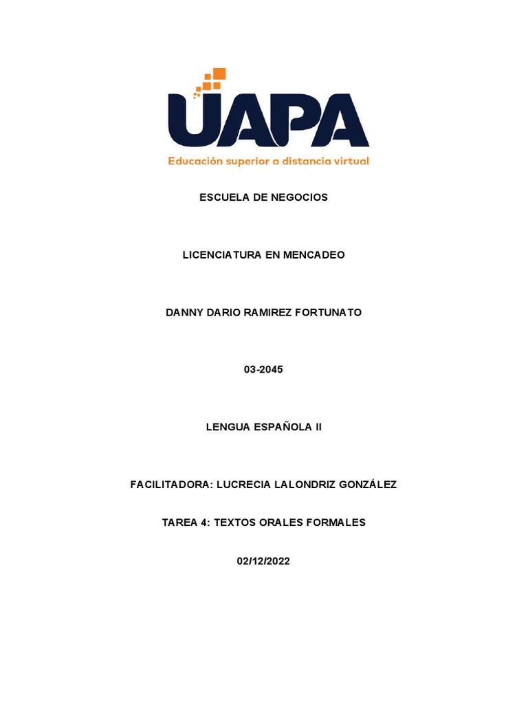 Textos Orales Formales: Guía Práctica | PDF | Información | Escritura