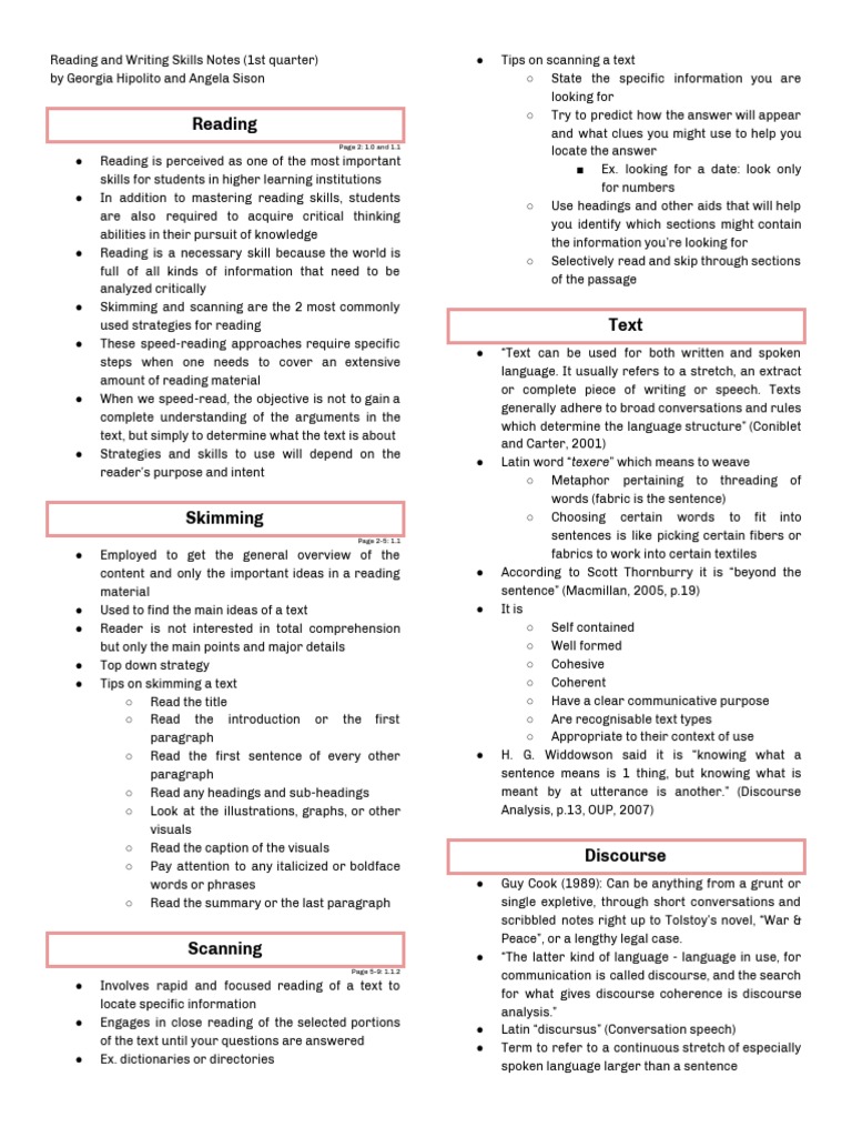 Reading and Writing | PDF | Speed Reading | Grammatical Gender