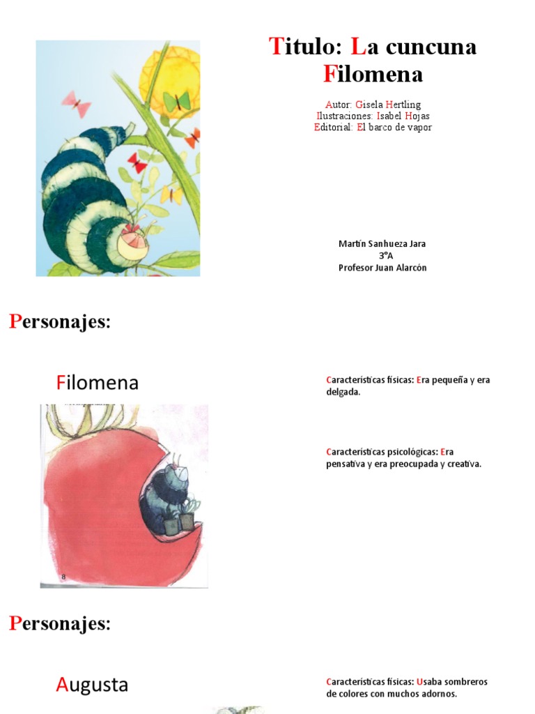 La cuncuna Filomena: Resumen y personajes | PDF | Ficción general