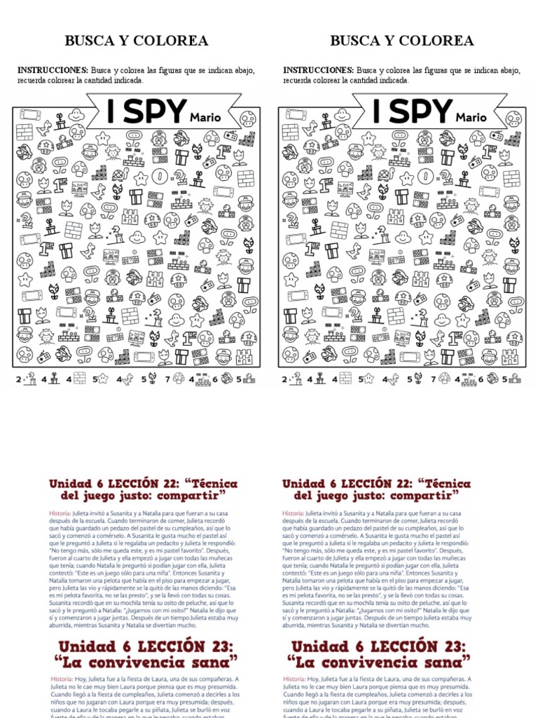 Busca Y Colorea Busca Y Colorea | PDF
