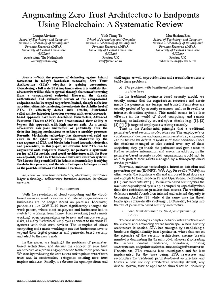 Augmenting Zero Trust Architecture To Endpoints Us | PDF | Virtual Private Network | Computer ...